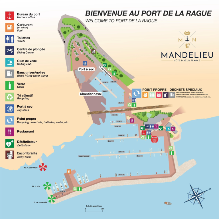 Plan du port | Mandelieu La Napoule | Théoule sur Mer